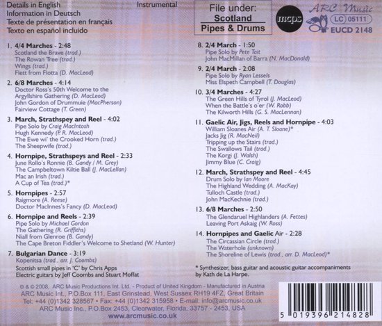 Scottish Pipes & Drums, Clan Sutherland Pipe Band | CD (album) | Muziek ...