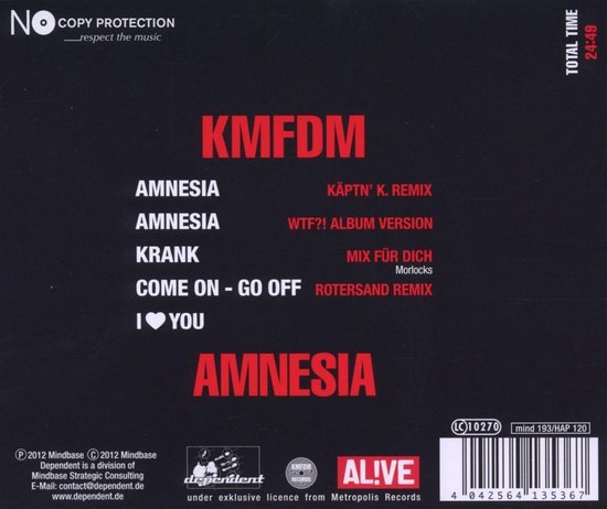 Amnesia, Kmfdm | Muziek | bol.com