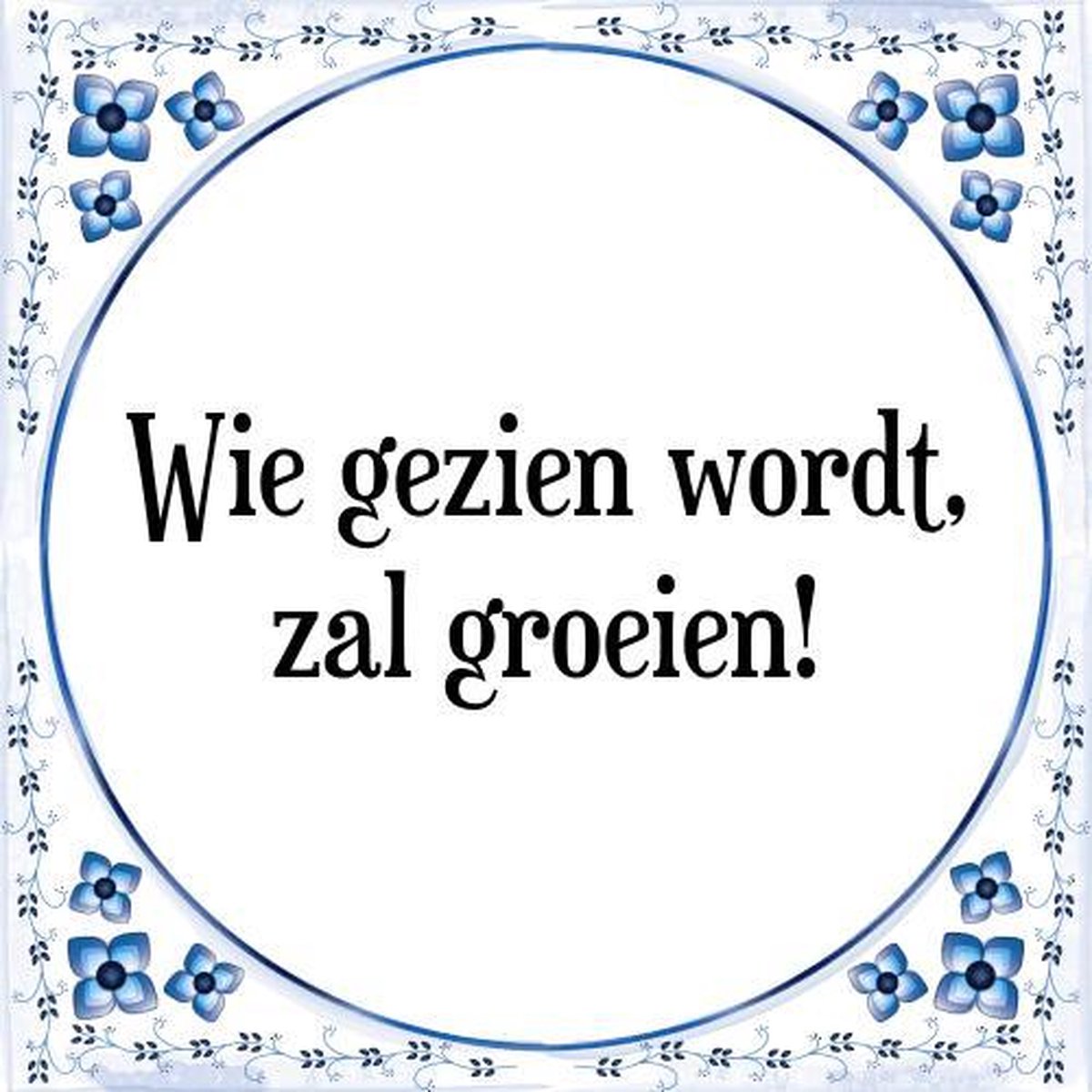 Tegeltje met Spreuk (Tegeltjeswijsheid): Wie gezien wordt, zal groeien! + Kado... | bol.com