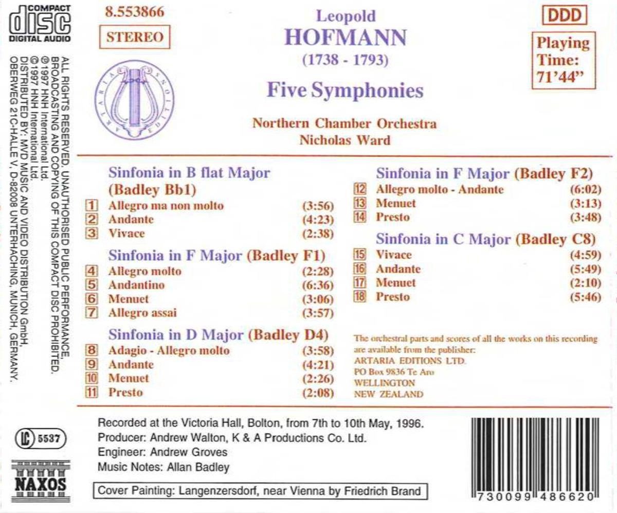 Northern Chamber Orchestra - Hofmann: Five Symphonies (CD), Nicholas ...