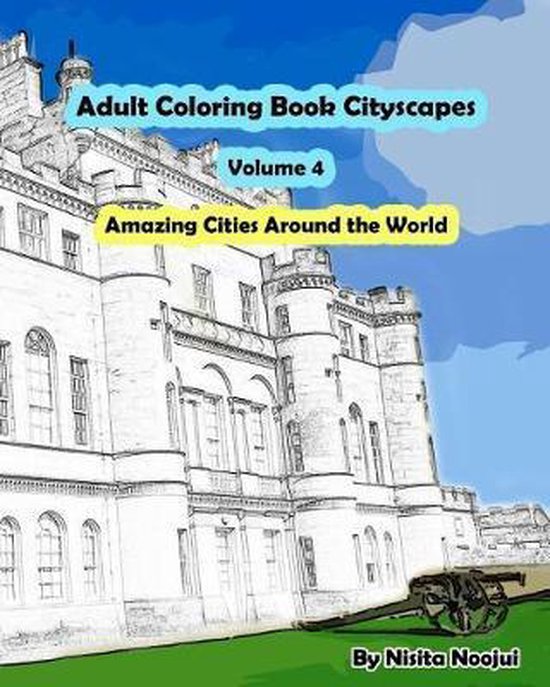 Adult Coloring Book Cityscapes 9781543044928 Nisita Noojui Boeken