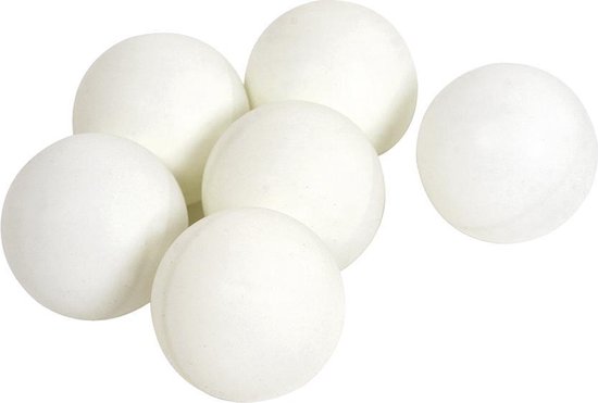 BOX OF 6 WHITE CELLULOID TABLE TENNIS BALLS 40MM | bol.com