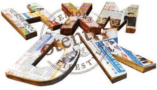 Otentic Design Decoratief object alfabet letter B - Sloophout | bol.com