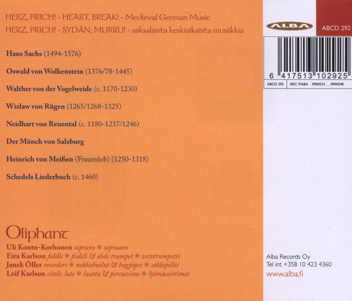 Herz, Prich! Heart, Break!, Oliphant | CD (album) | Muziek | bol.com