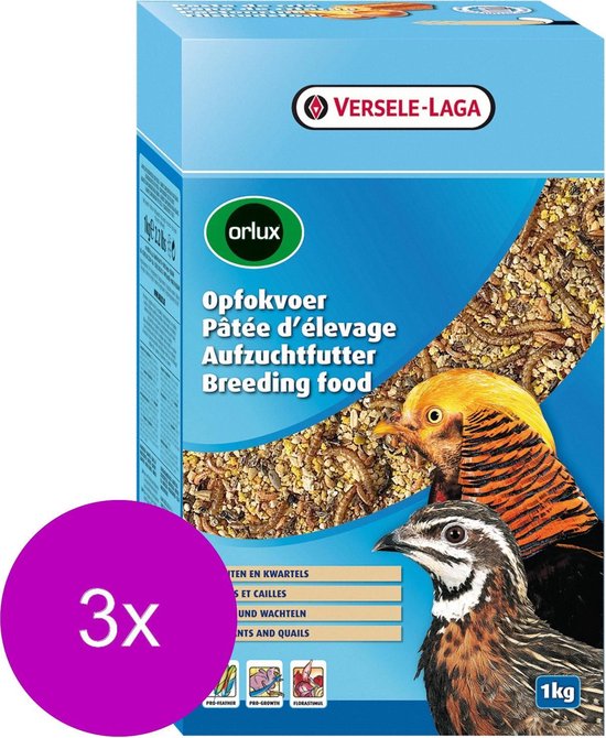 Versele-Laga Orlux Opfokvoer Fazant&Kwartel - Vogelvoer - 3 x 1 kg | bol