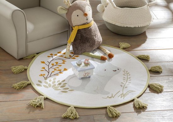 Amadeus Rond kindertapijptje - Tapijt Kinderkamer - Decoratie konijn ...