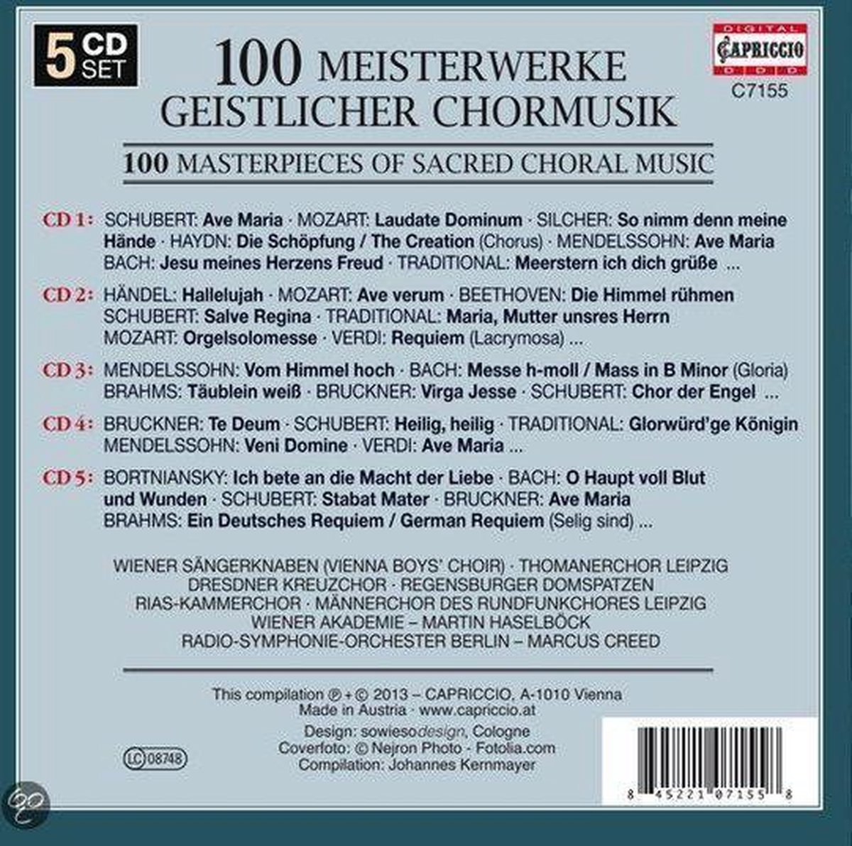 100 Masterpieces Sacred Choral, various artists | CD (album) | Musique ...
