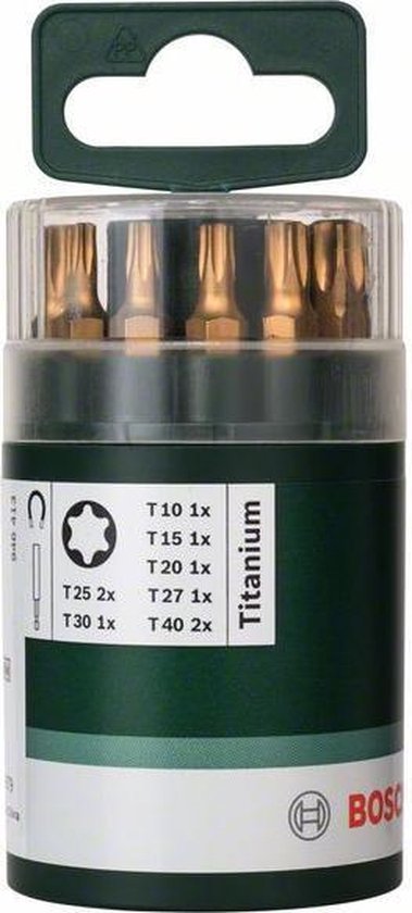 Bosch bit set 25 mm - titanium | bol