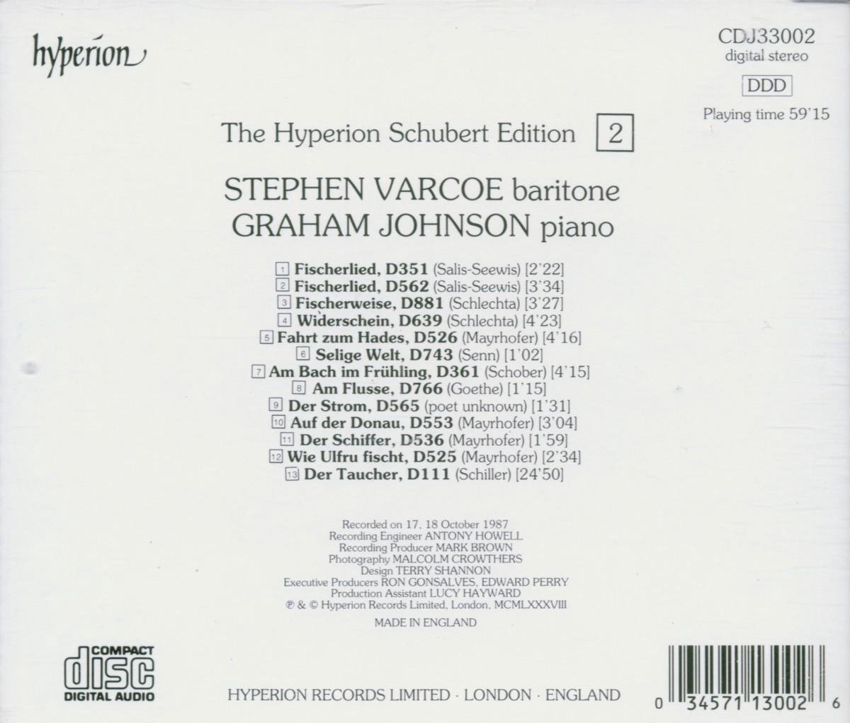 Varcoe,Stephen/Johnson,Graham - Hyperion Schubert Edition Vol 2, Graham ...