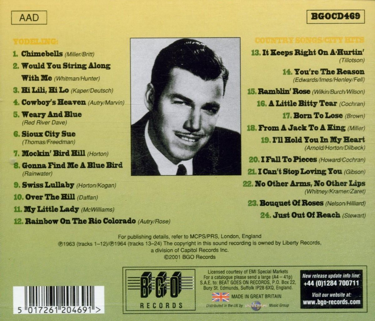 Yodeling/Country Songs, City Hits, Slim Whitman | CD (album) | Muziek ...