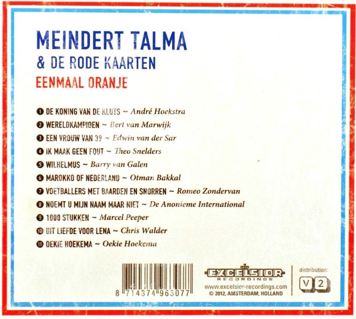 Eenmaal Oranje (Digi), Meindert & de Rode Kaarten Talma | CD (album ...