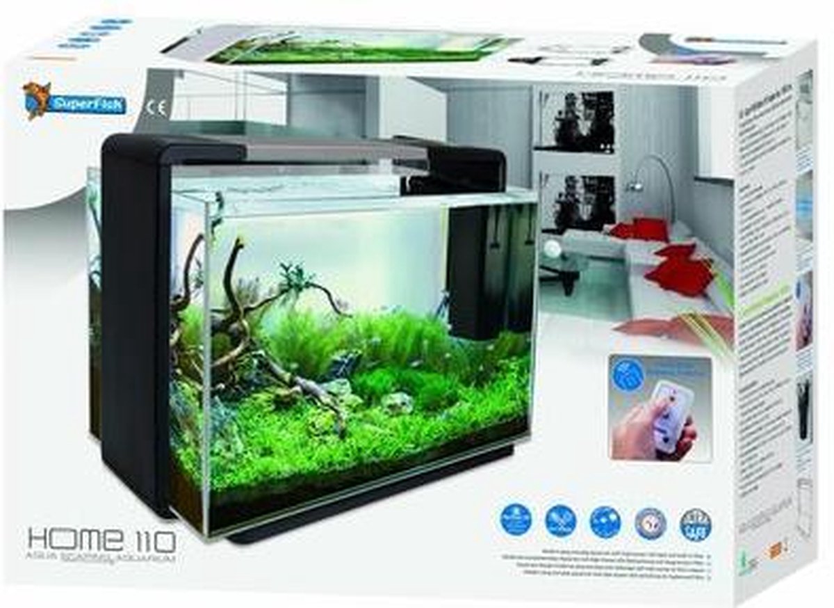 Superfish Home 110 Aquarium Zwart Aquarium - Los aquarium | bol.