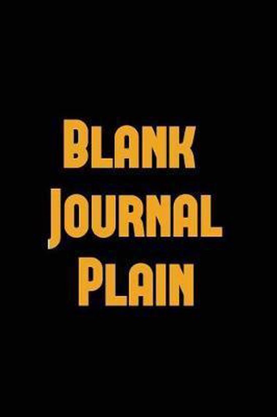 Blank Journal Plain | bol.com