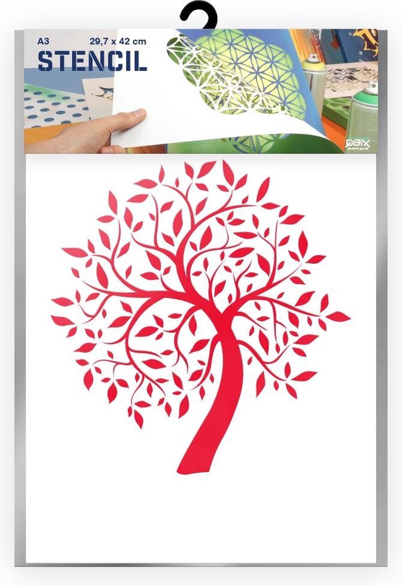 Boom sjabloon - Kartonnen A3 stencil - Kindvriendelijk sjabloon ...