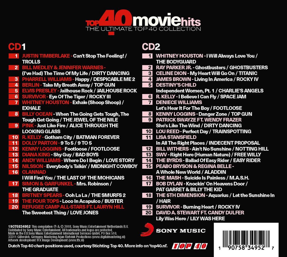Top 40 - Movie Hits, Top 40 | CD (album) | Muziek | bol.com