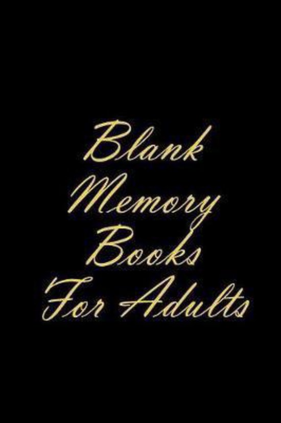 Blank Memory Books for Adults | bol.com