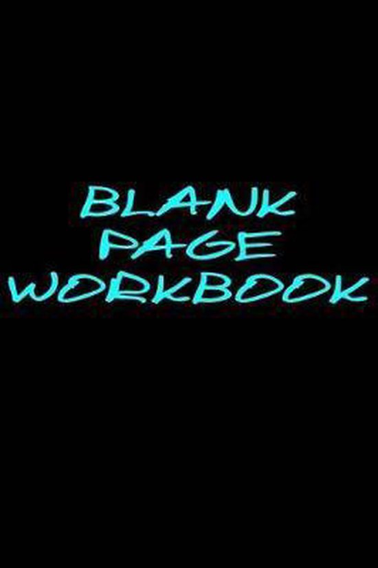 Blank Page Workbook | bol.com