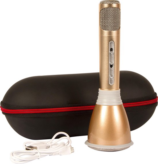 Karaoke microfoon bluetooth, met echo en inclusief opbergtas | bol.com
