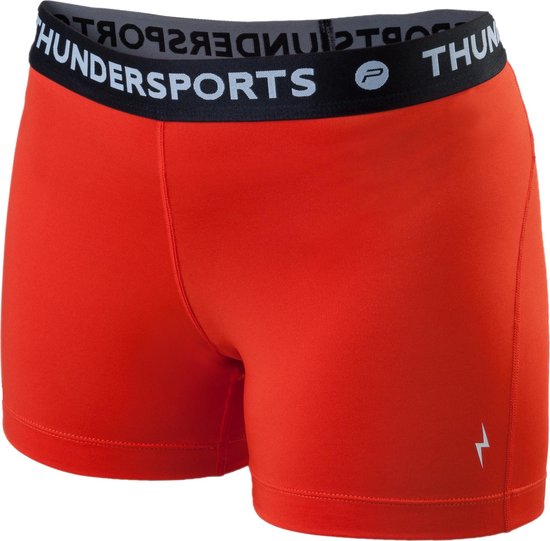 Thundersports Short - Sportbroek Dames - Rood - XL | bol