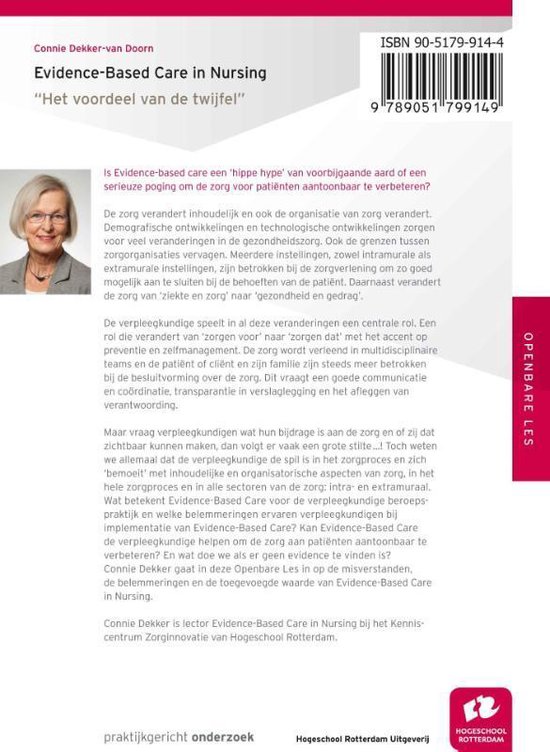 Evidence-Based care in nursing, Connie Dekker-Van Doorn | 9789051799149 ...