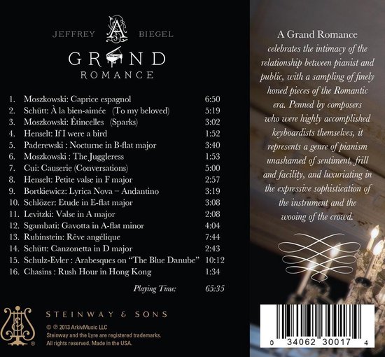 Jeffrey Biegel - Biegel: Grand Romance (CD), Jeffrey Biegel | Muziek | bol