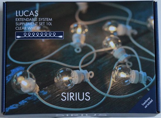 Sirius lichtsnoer/feestverlichting Lucas verlengset Clear/White ...