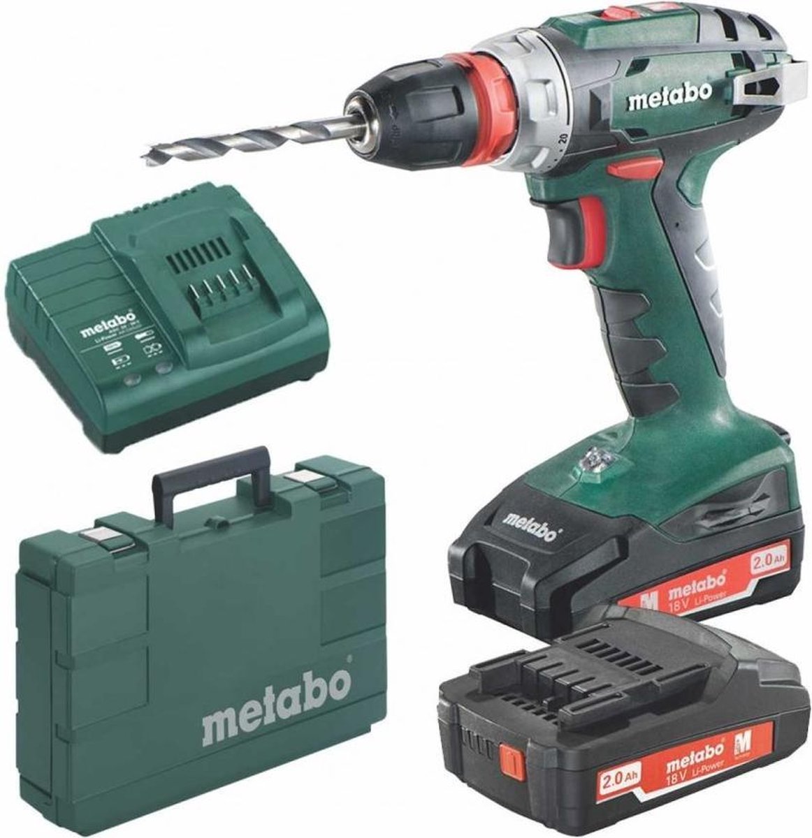 Metabo BS 18 L QUICK 18V Li-Ion accu Boor-/schroefmachine set (2x 2Ah ...
