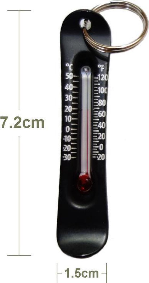 Brrrometer blauw - thermometer - sleutelhanger - gadget - keyring | bol.com