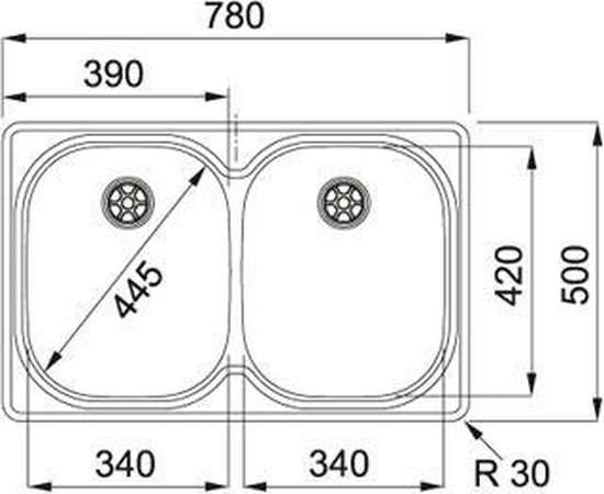 Franke spoelbak Compact plus CPX620 inbouw CPX620-P1 | bol.com