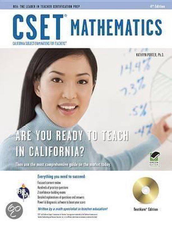 Cset Mathematics Test W/ CD, 4th Ed., Kathryn Porter | 9780738610313 ...