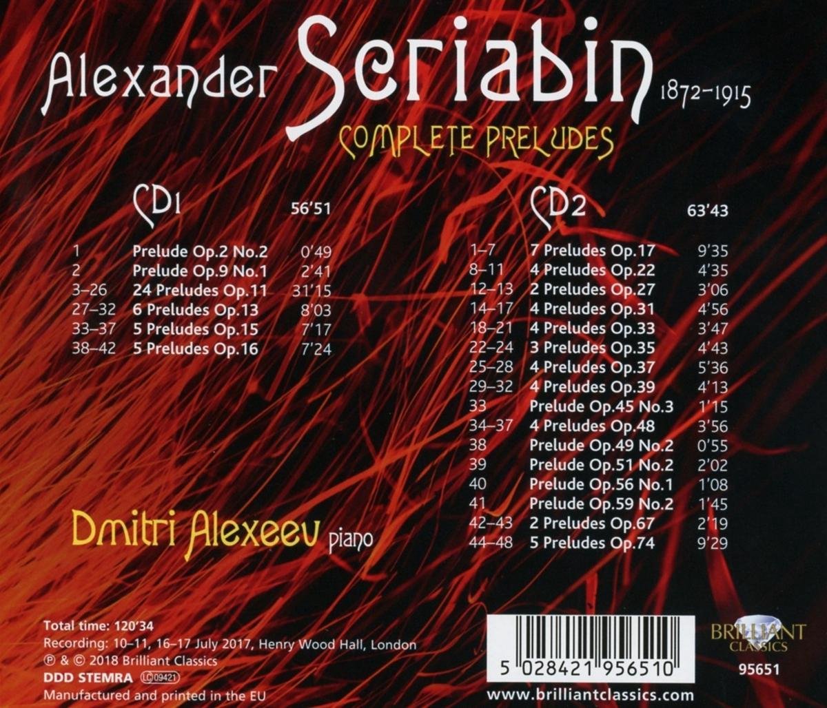 Scriabin: Complete Preludes, Dmitri Alexeev | CD (album) | Muziek | bol.com
