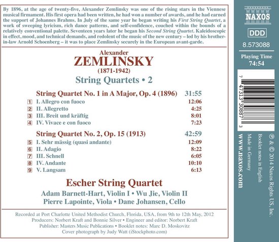 Zemlinskystring Quartets 2, A. Zemlinsky | CD (album) | Muziek | bol.com