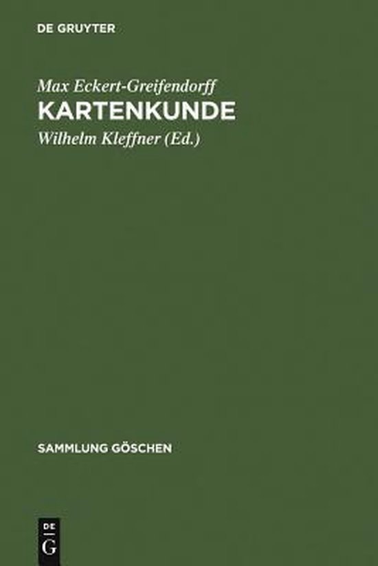 Kartenkunde | 9783111020457 | Max Eckert-Greifendorff | Boeken | bol.com
