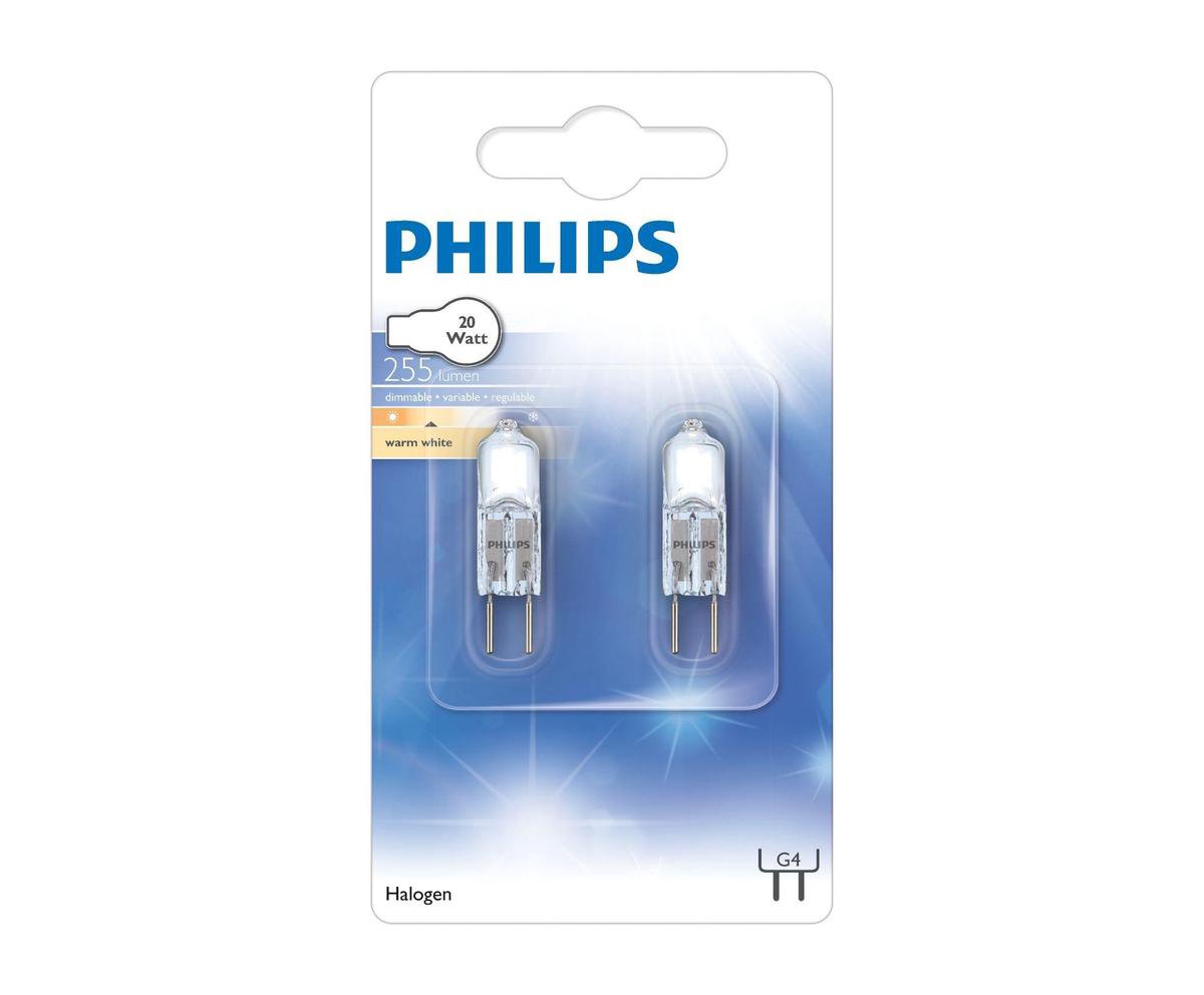 Philips Halogen 20 W G4 cap Warm white capsule bulb halogeenlamp | bol.com