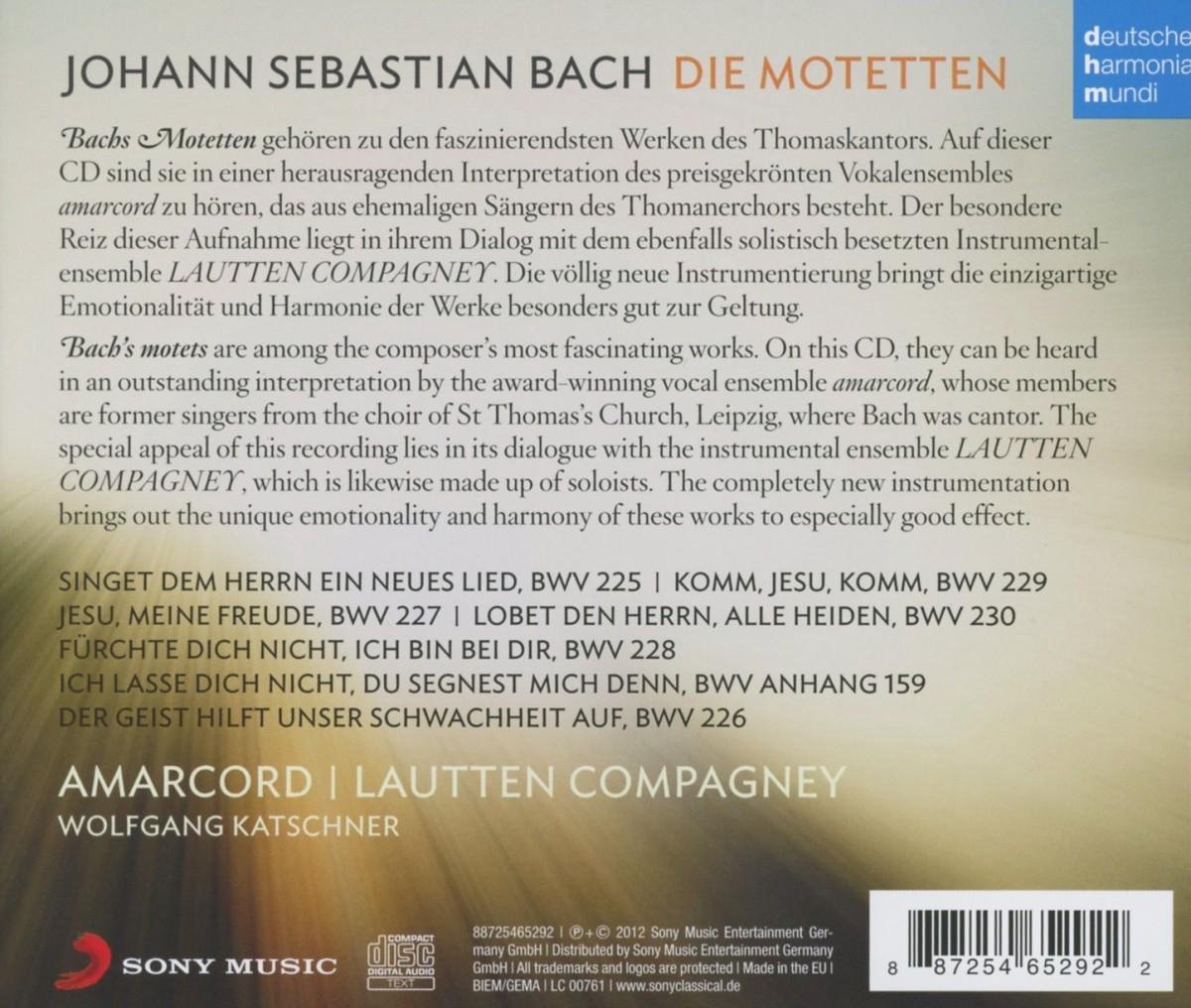 J.S.Bach: Motets, Wolfgang Katschner | CD (album) | Muziek | bol.com