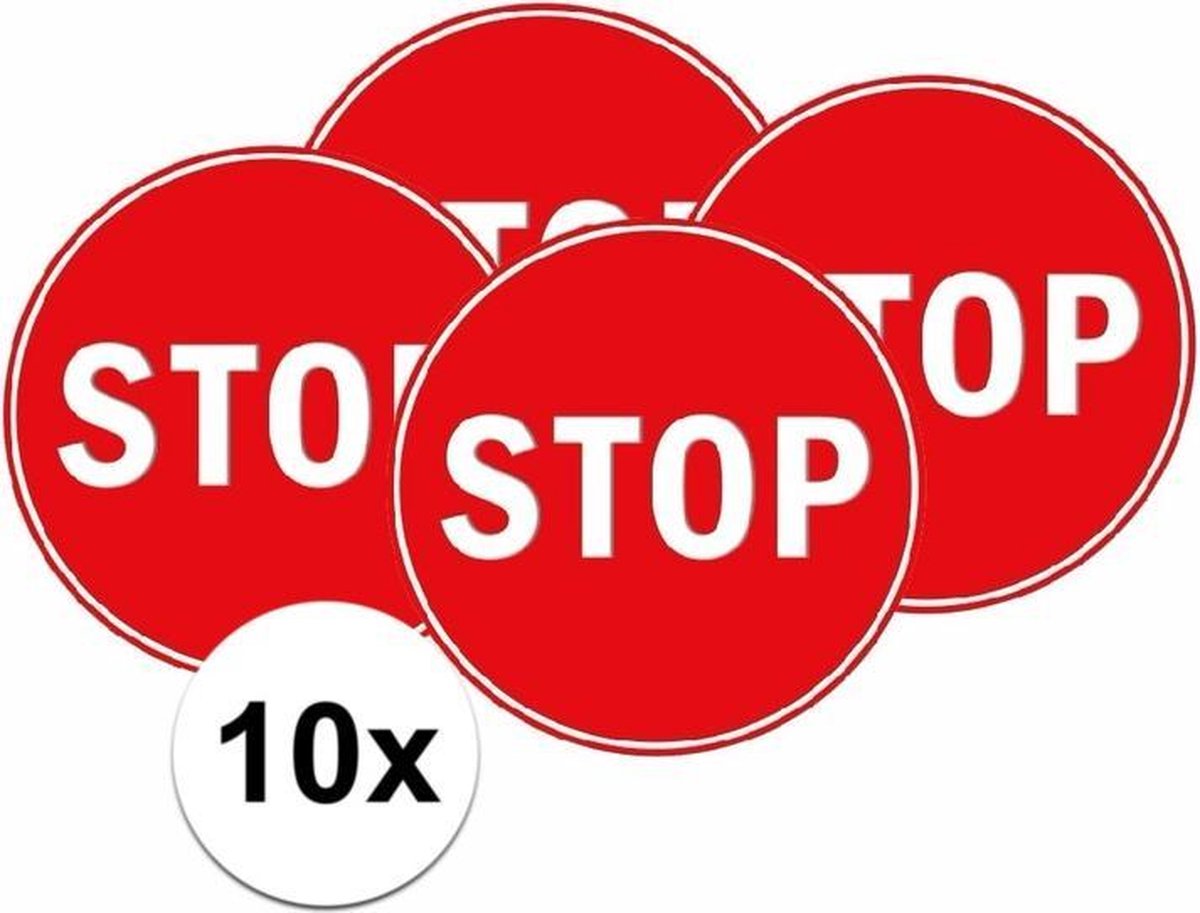 10x Stopbord stickers 15 cm | bol.com