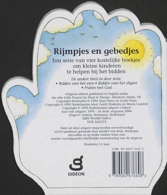 Rijmpjes en gebedjes - Gebedjes voor kinderen, A. Parry | 9789060676608 ...