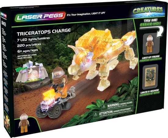 Laser Pegs Creatures Dinosaurus Triceratops - Constructiespeelgoed ...