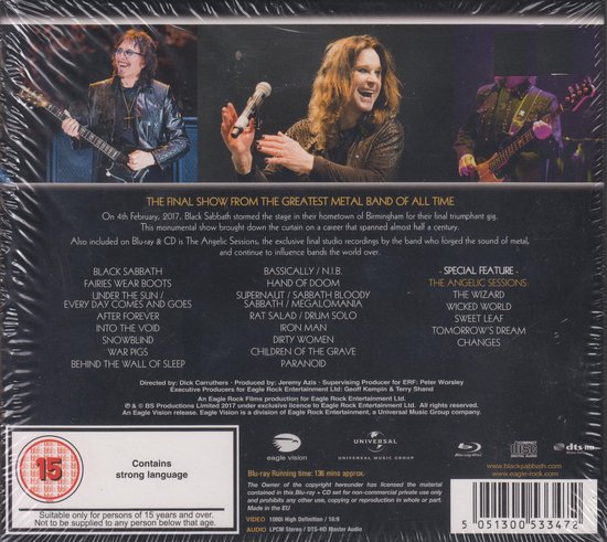 Black Sabbath: The End (Blu-Ray+CD), Black Sabbath | CD (album ...