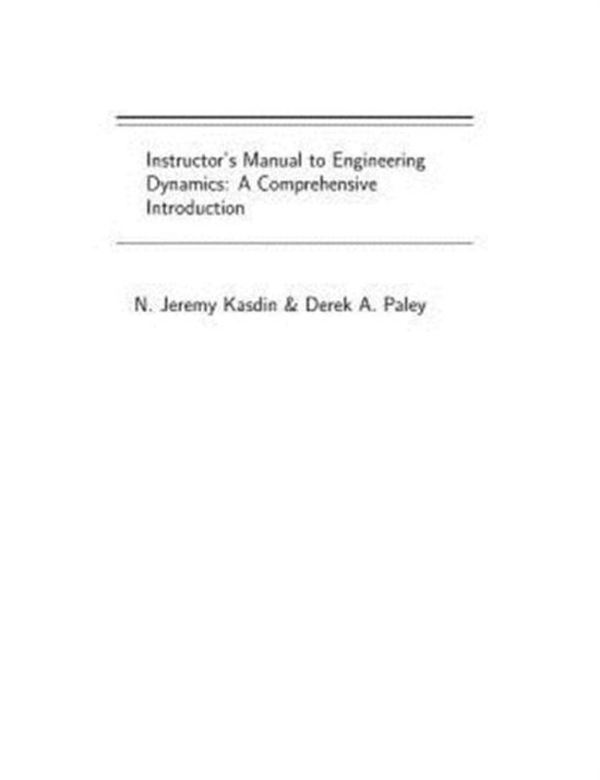 Engineering Dynamics - A Comprehensive | 9780691151267 | Derek A. Paley | Boeken | bol