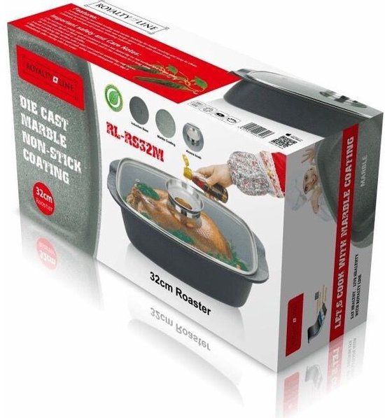 ROYALTY LINE RL-RS32M; ROOSTOF PAN, ROASTER, MARMER COATING 32CM | bol