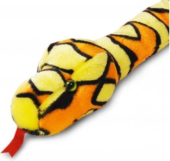 Pluche oranje knuffel slang 200 cm | bol