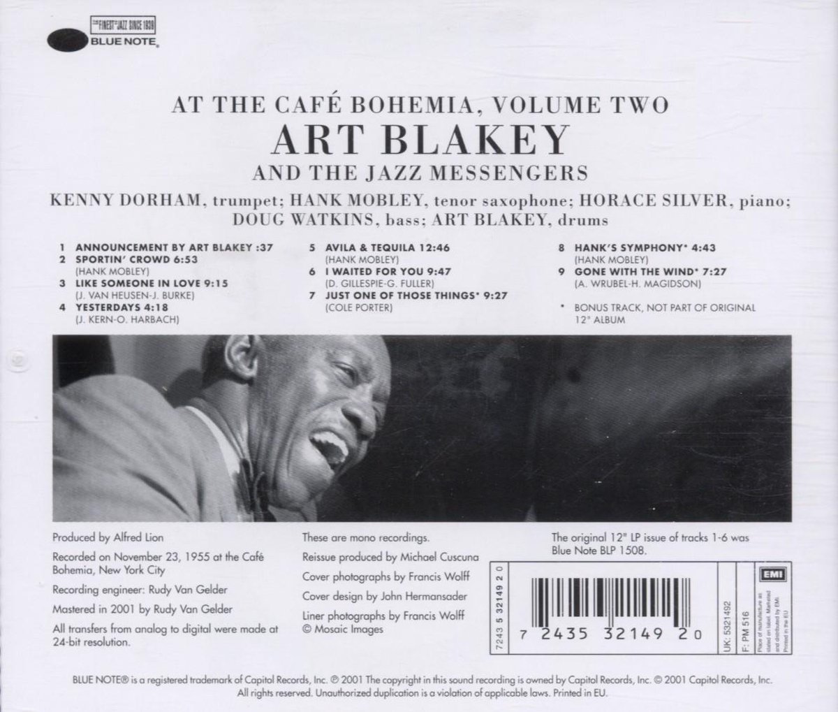 At The Cafe Bohemia Vol. 2, ART BLAKEY & THE JAZZ MESSENGERS | CD (album) | Muziek | bol.com
