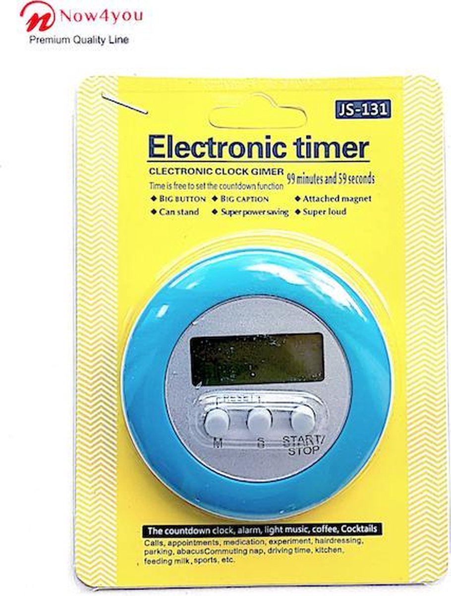Digitale Ronde LCD Eierwekker Kookwekker Blauw | bol.com