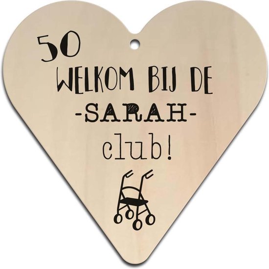 Sarah - Gift heart hout | bol