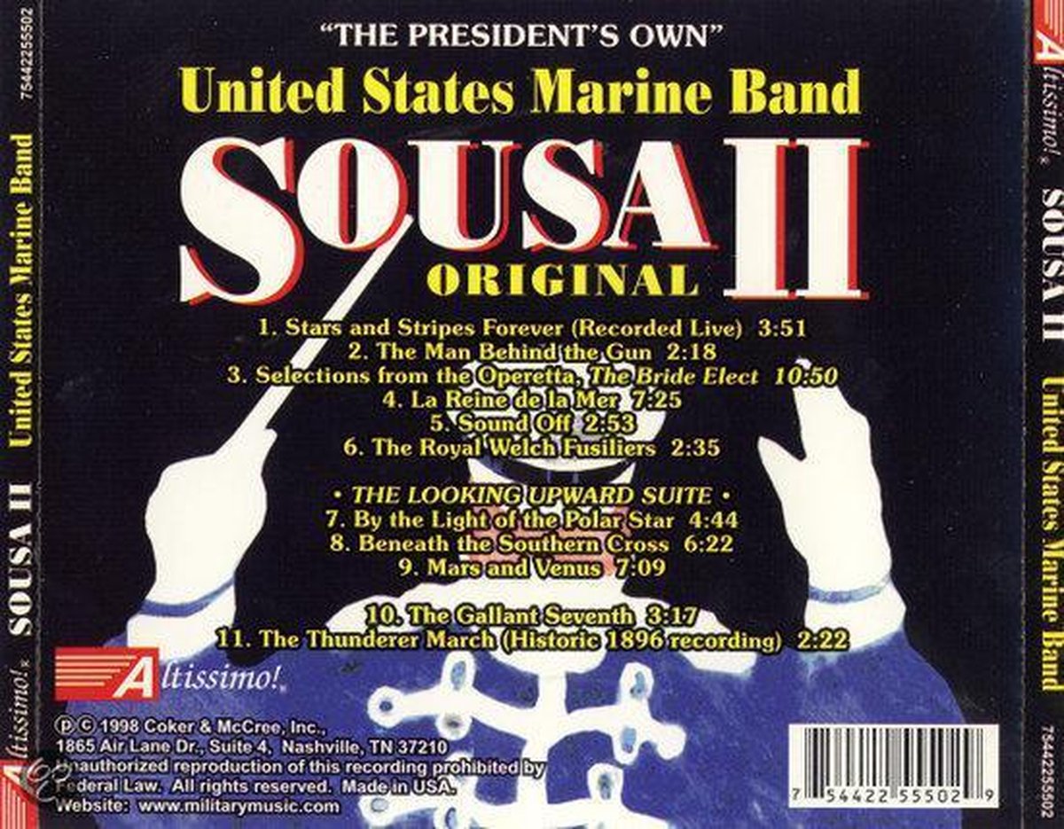 Sousa Original Ii, United States Marine Band | CD (album) | Muziek ...