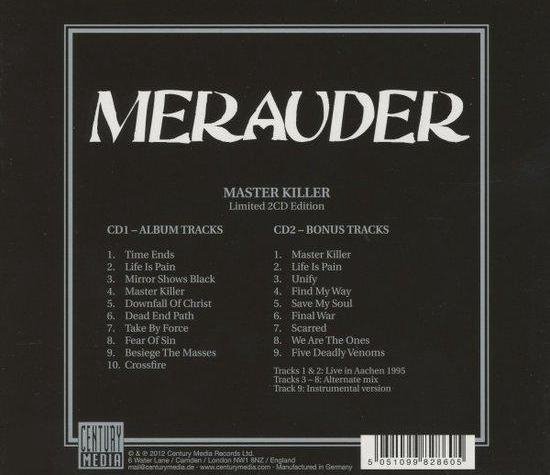 Master Killer: A Complete Anthology, Merauder | CD (album) | Muziek ...