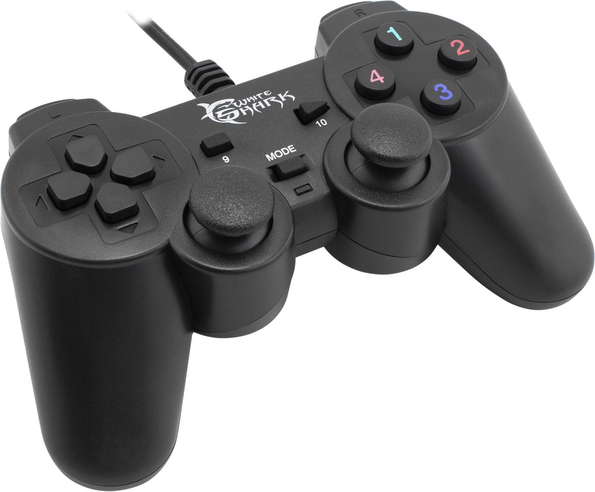 White Shark Hunter PC Controller Gamepad Bedraad - Rumble - Zwart | bol.com