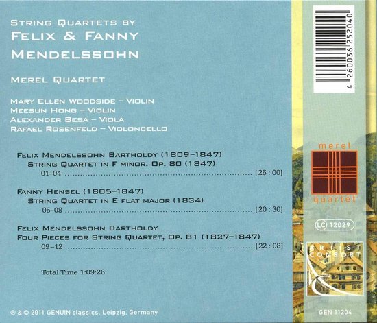 String Quartet Op.44 No.1 & 3, F. Mendelssohn-Bartholdy | CD (album) | Muziek | bol.com