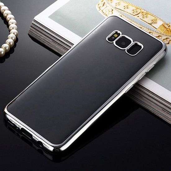 Plating Bumper Soft Flexible Hoesje Samsung Galaxy S8 Zilver
